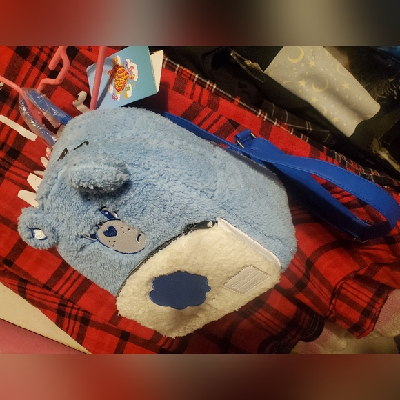 Loungefly | Bags | Loungefly Grumpy Bear Plush Mini Backpack Hot Topic Dollskill Sugar Thrillz ...